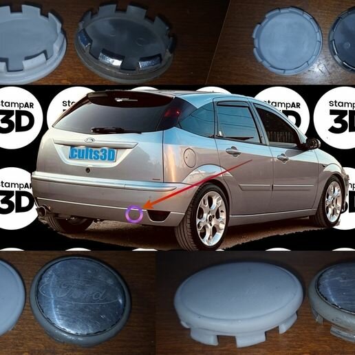 Ford Focus MK1 Задняя крышка бампера. 3D-печать