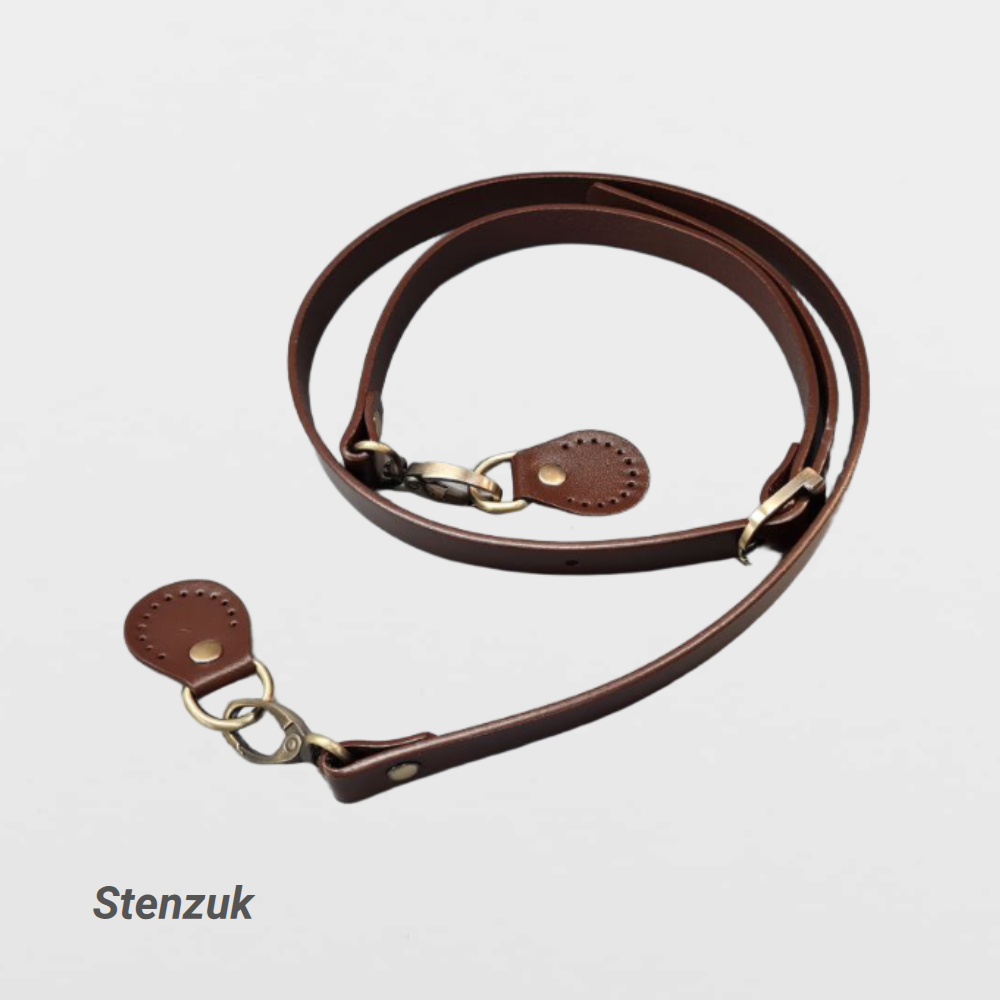 Stenzuk Ремень для сумки, натуральная кожа, коричневый, длина 100-120 см.