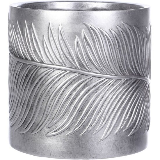 Кашпо Idealist Lite IDEALIST Лист, файберстоун, серебристое, D24H24 cm (LEAF-R-24-SLV)
