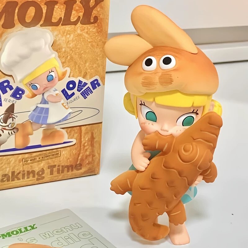 POP MART MOLLY Bread Head Series Crocodile First Move Коллекционная фигурка игрушки Незапечатанная слепая коробка 1 штук