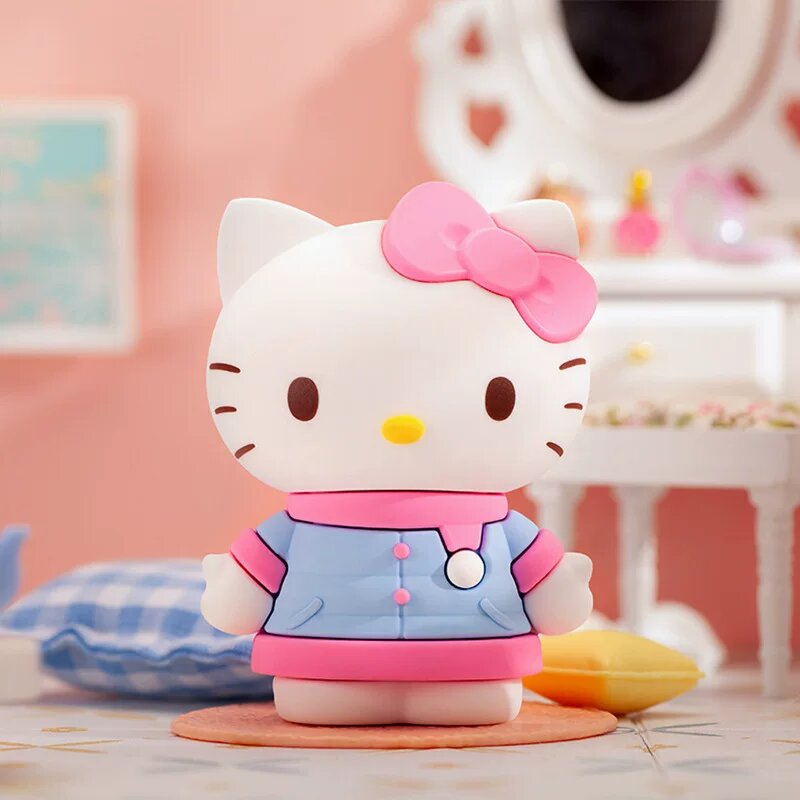 Настольный декор Sanrio Hello Kitty, трендовая коллекционная фигурка в закрытой упаковке, подарок на день рождения,