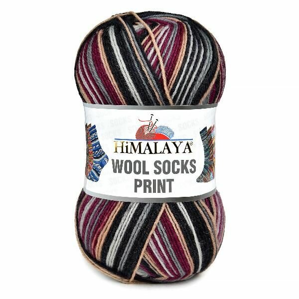 Пряжа Himalaya Wool Socks print S29-03 (1 моток, 100г/400м)
