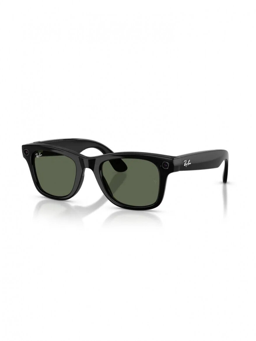 Умные очки Ray-Ban Wayfarer (GEN 2) с камерой, Shiny Black / G-15 Green (150-50)