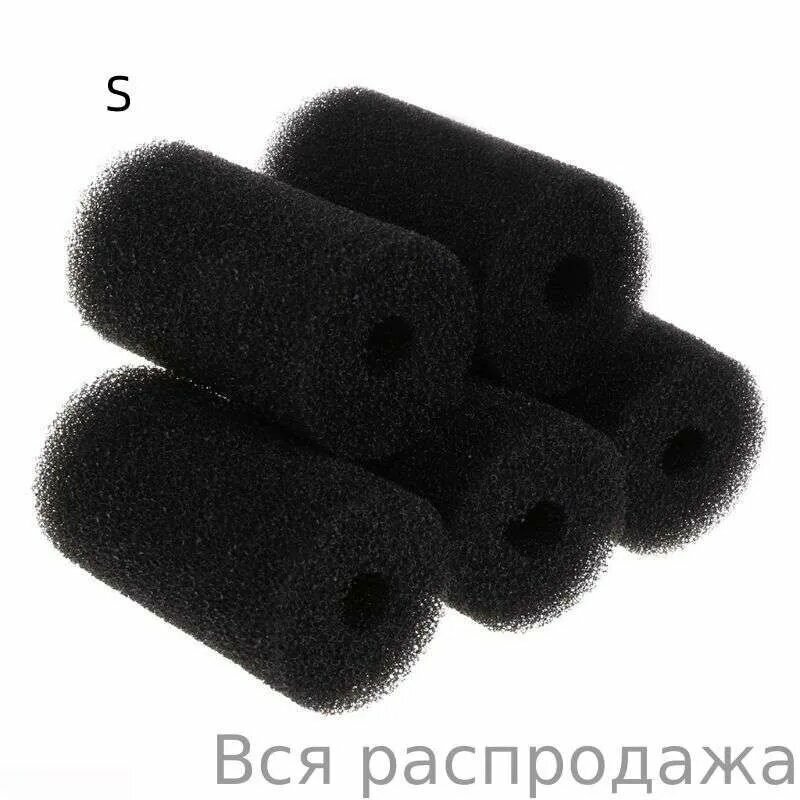 5 шт, сменная губка для предварительного фильтра, фильтрующий материал для аквариума, черная пена в рулонах, рыба для чехлов, аксессуары