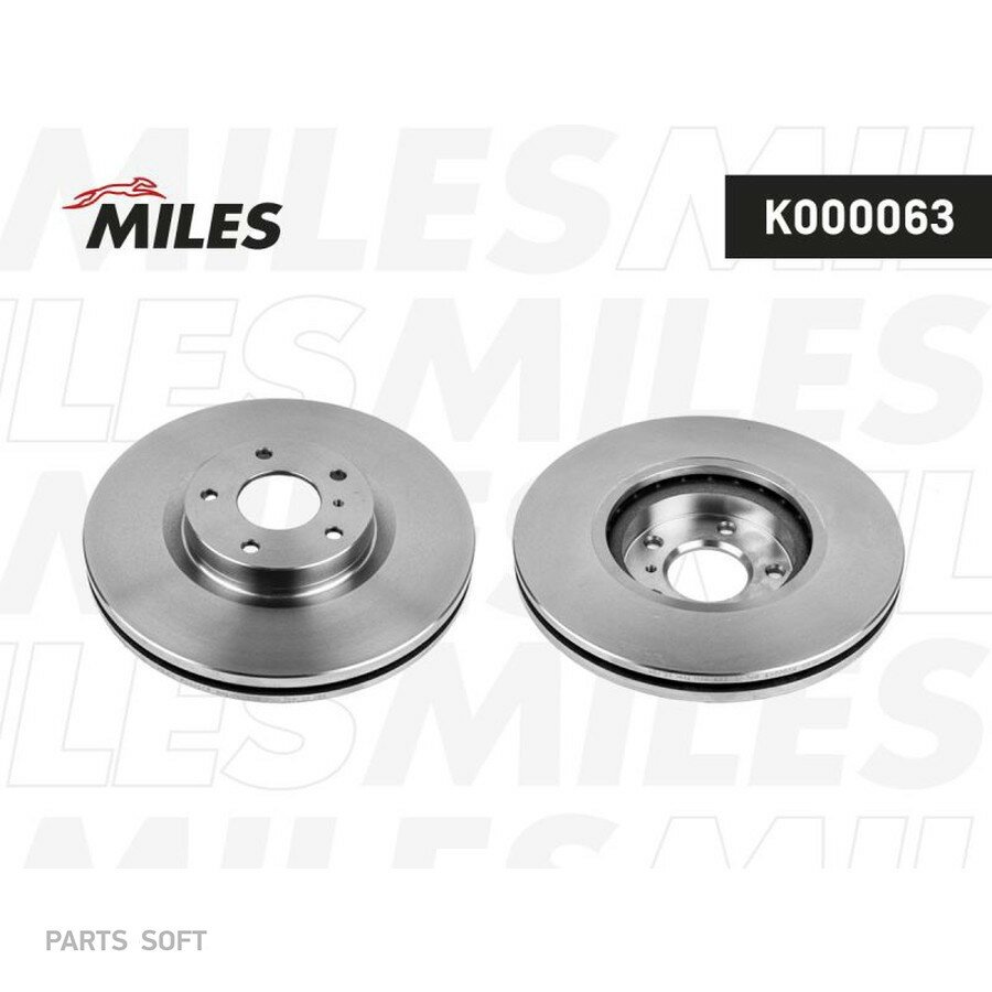 MILES K000063 Диск тормозной NISSAN MURANO 3.5 05>/INFINITI FX35/FX45 05> передний вент. ()
