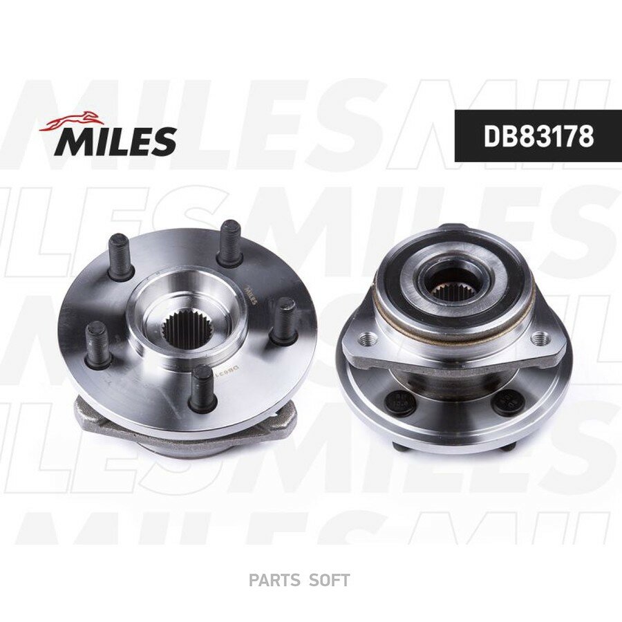 MILES DB83178 Ступица колеса с подшипником передняя JEEP GRAND CHEROKEE I/WRANGLER I-II 84-07. ()