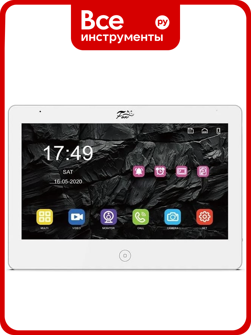 IP-домофон, FOX, FOX 10” IPS LCD (1024x600), WIFI, LAN, POE FX-IVD100WPE (проксима 10W) FX-IVD100WPE (проксима