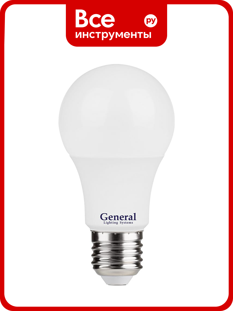 Светодиодная лампа General Lighting Systems GLDEN-WA60-20, 20Вт, 1550Лм, E27, 4000K, A60, матированная, срок службы