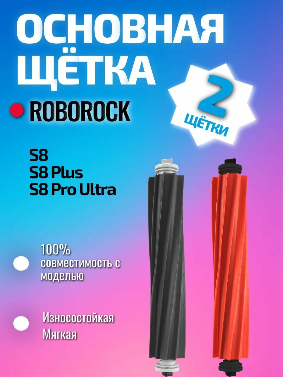 Основная щетка для робот-пылесоса Roborock S8 S8 Plus S8 Pro Ultra 2 шт