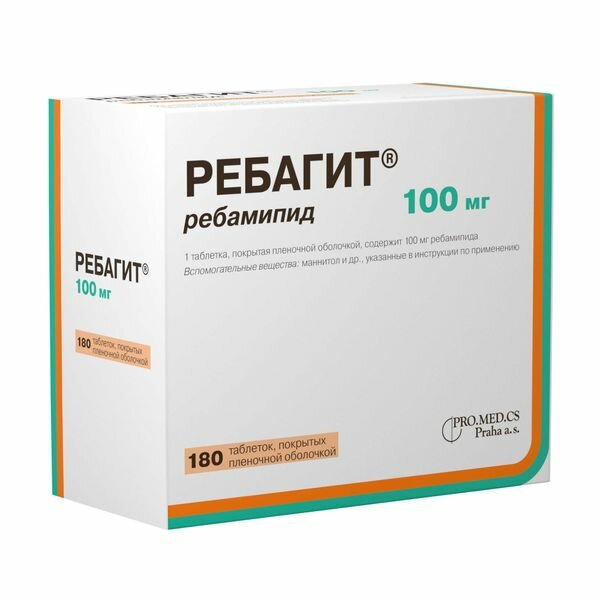 Ребагит таблетки п/о плен. 100мг 180шт