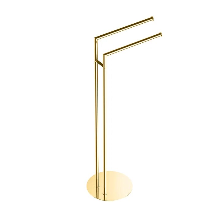 Держатель для полотенец Colombo Design Hermitage B4038. OM золотой, матовый, латунный, держатель для полотенец в ванную, прямоугольный, напольный