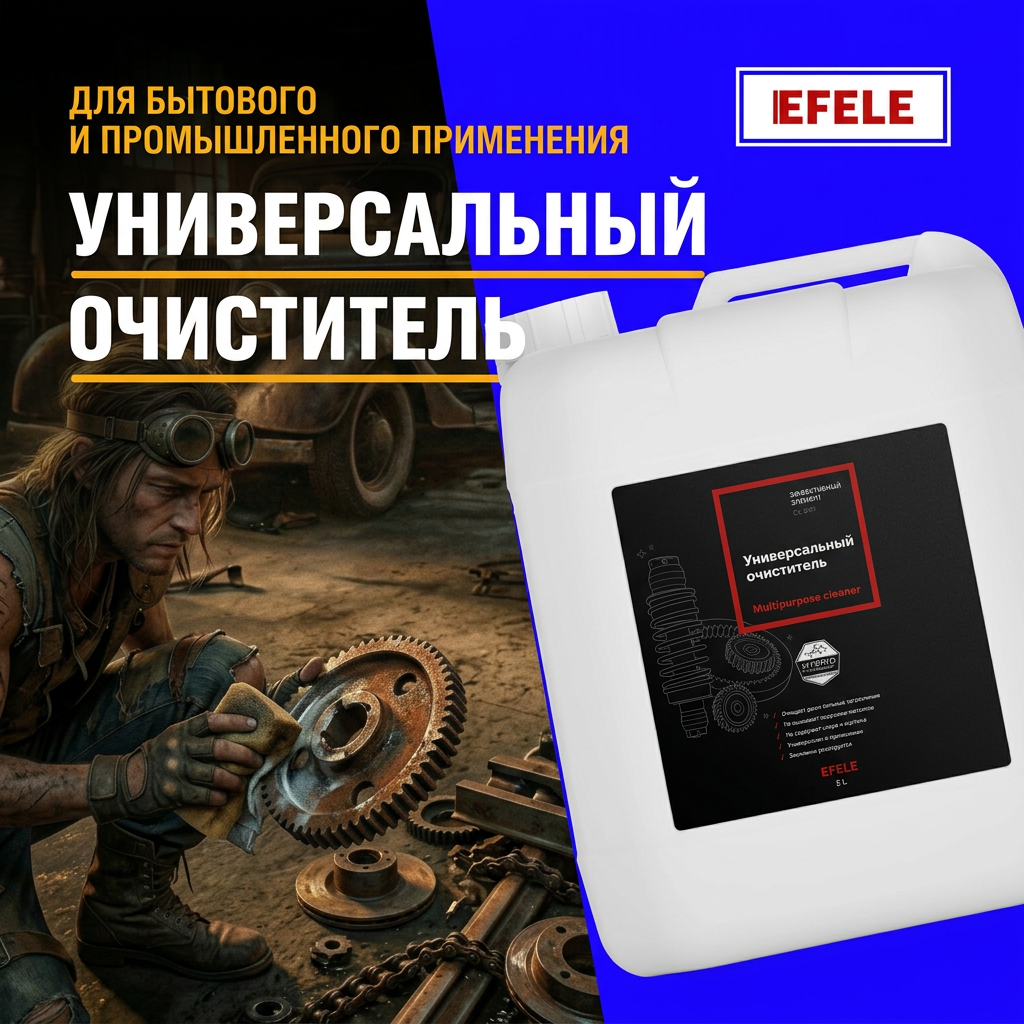 Очиститель EFELE CL-545 для очистки и обезжиривания металлических поверхностей, 5л