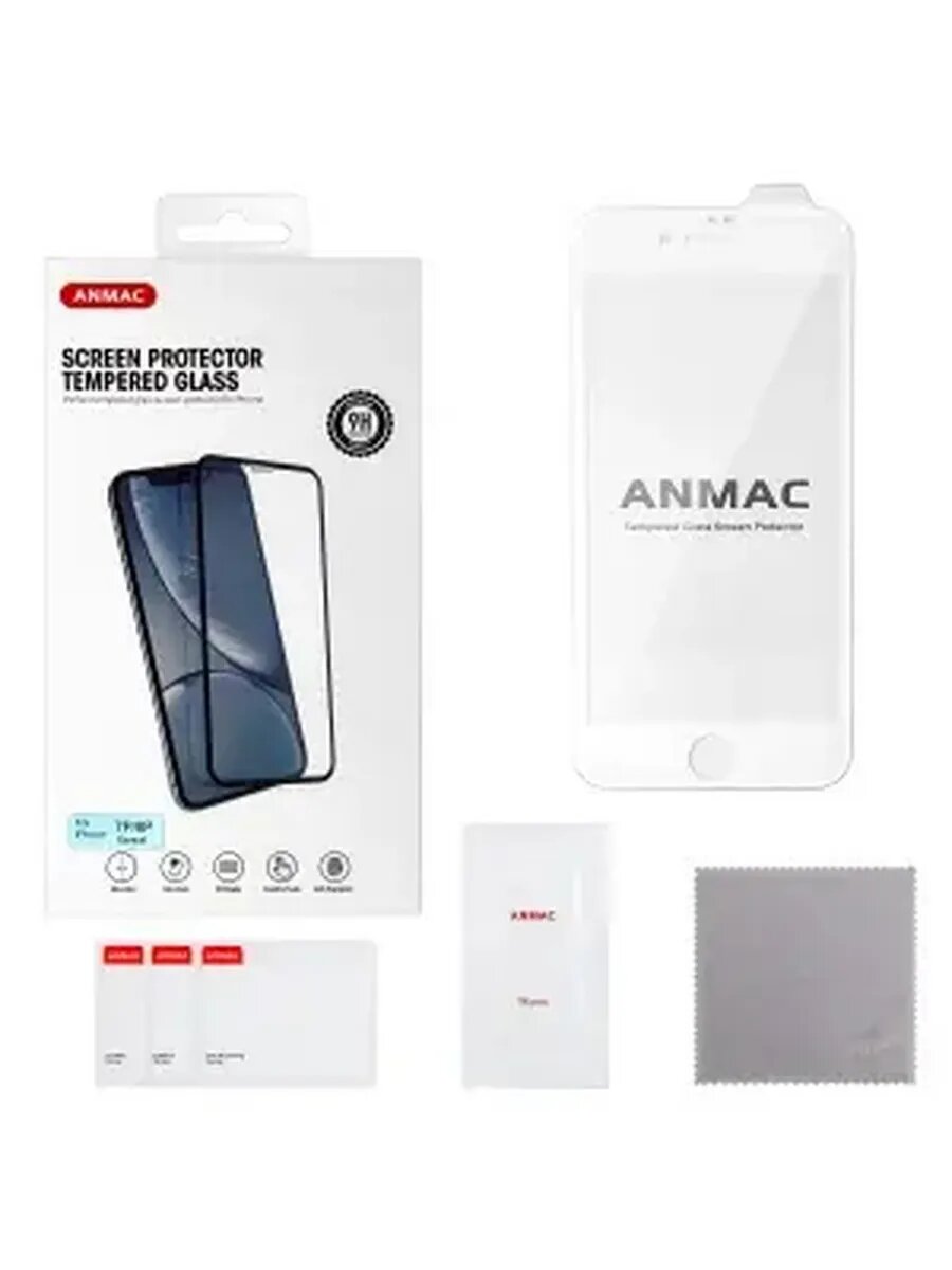 Защитное стекло для iPhone 7/8 Plus 3D ANMAC белое