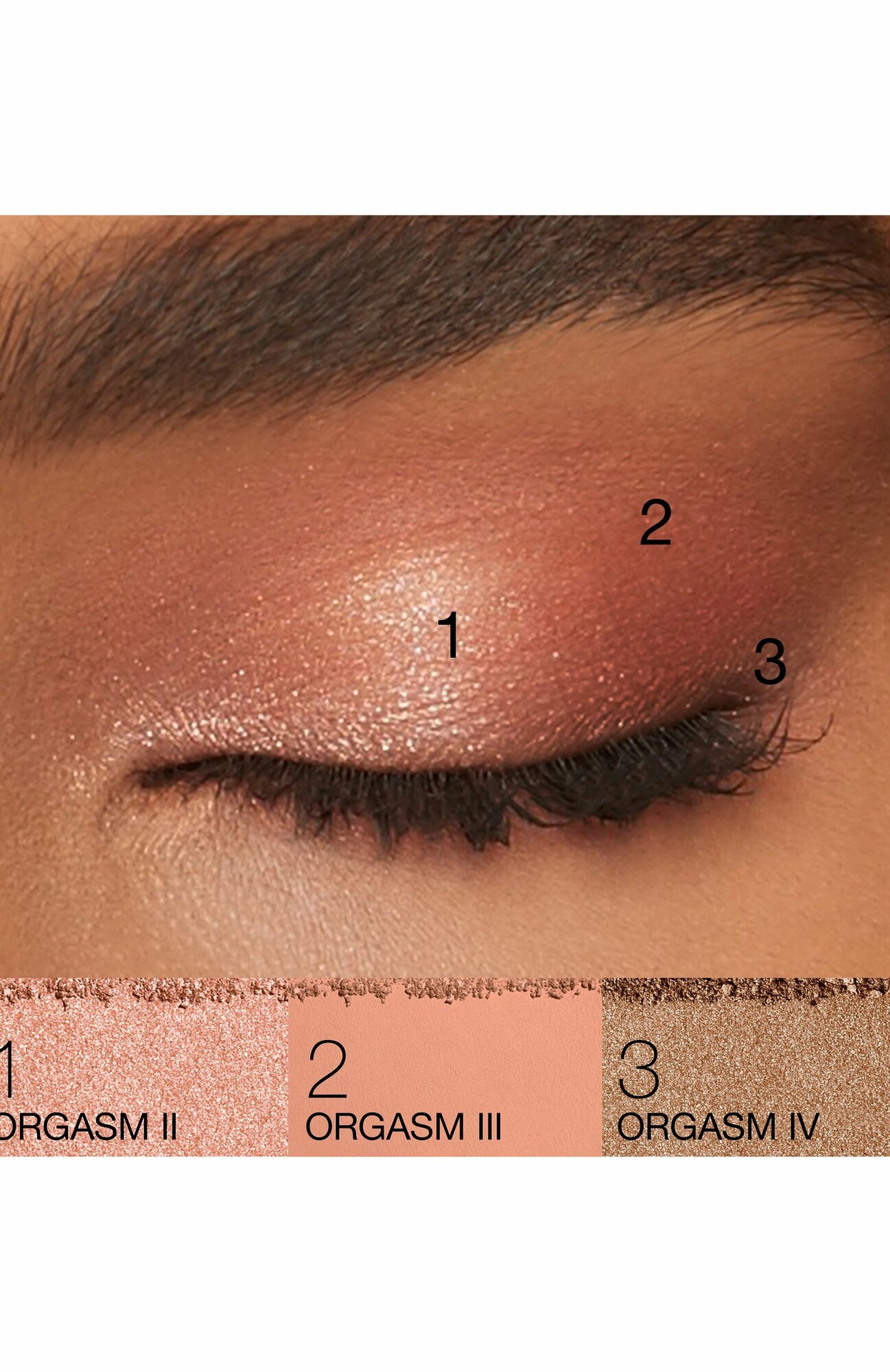 Четырехцветные тени для век, оттенок Orgasm (4x1,1g) NARS