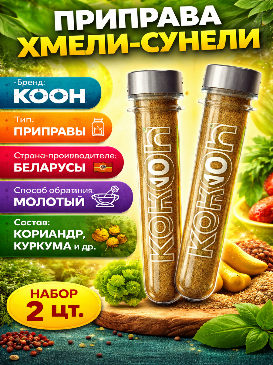 Приправа Kooh хмели-сунели, 22г x 2 упаковки