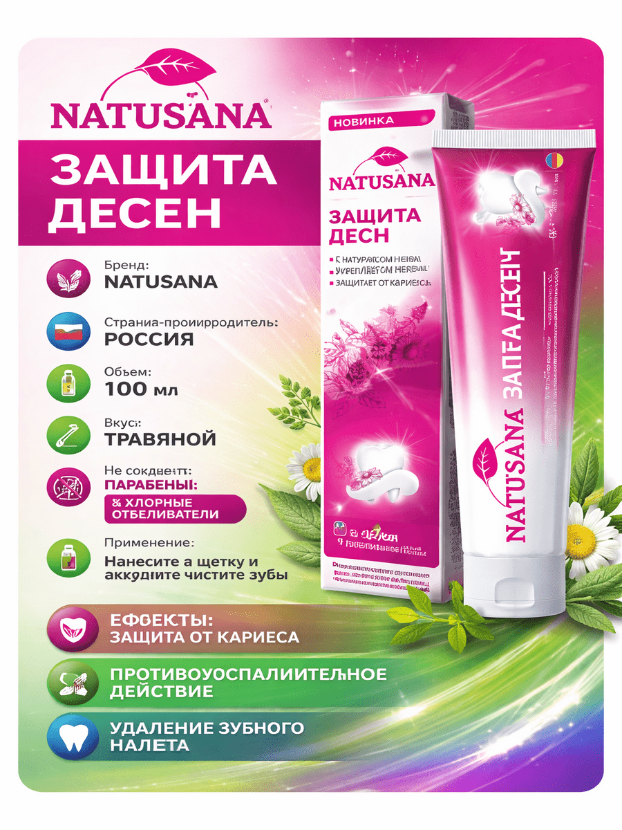 Зубная паста Natusana Защита десен, 100мл