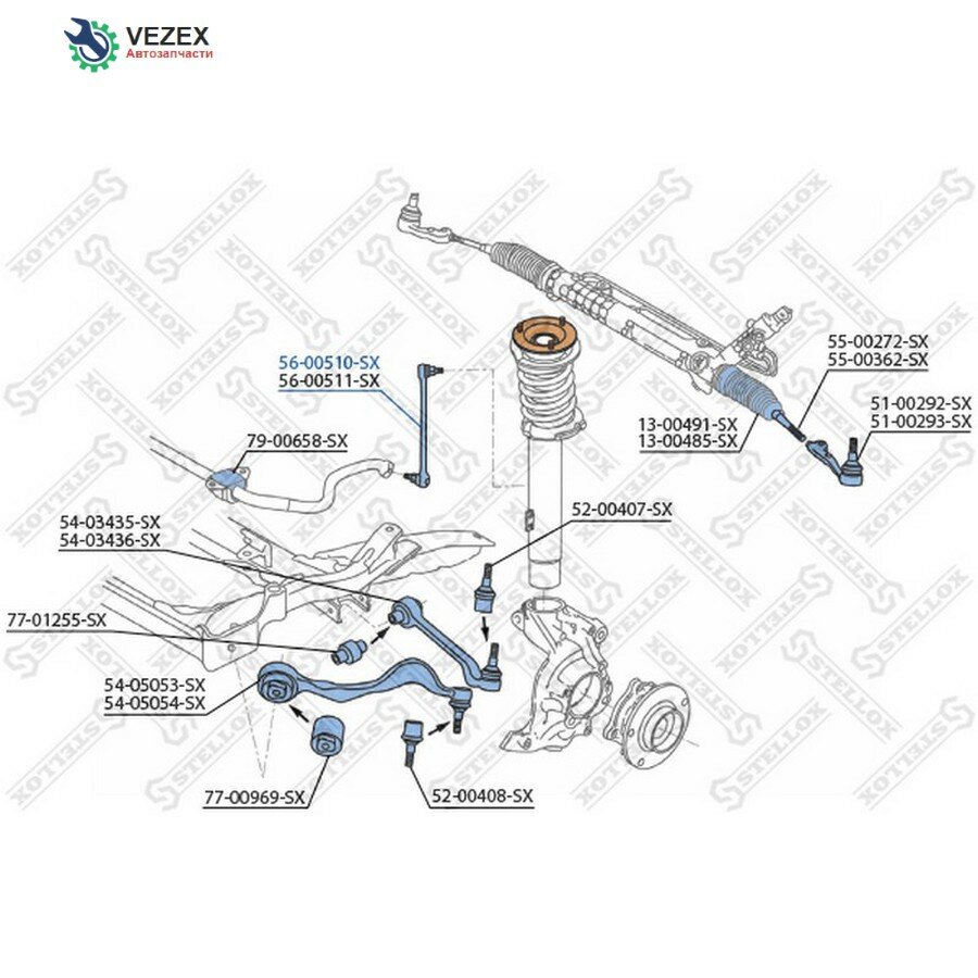 STELLOX 5600510SX Тяга стабилизатора