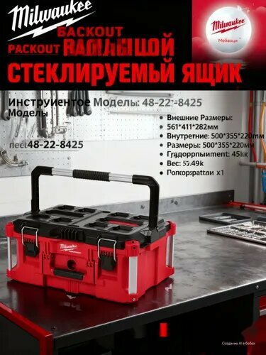 Ящик для инструментов 56 х 41 х 28 см, 1 секц, 1 отд.