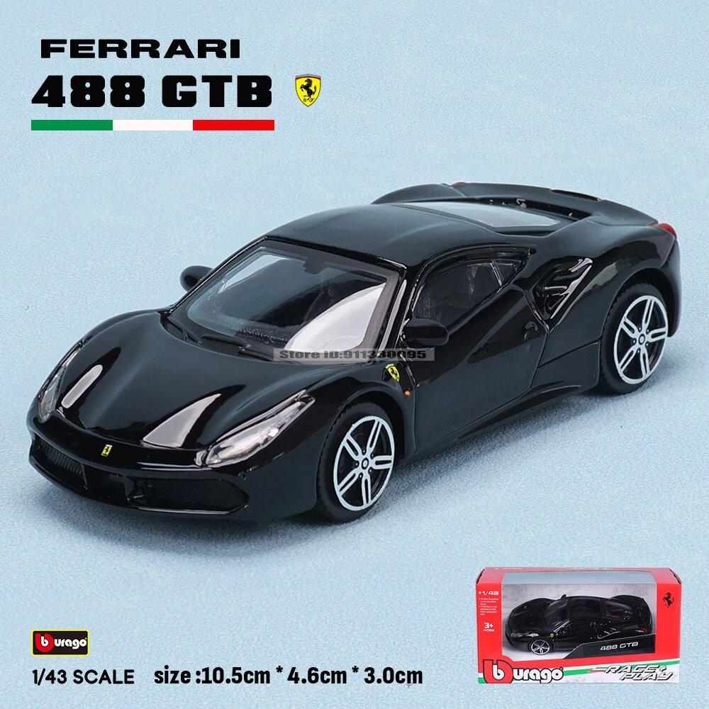 Модель Ferrari 488 GTB 1:43, цвет: 1-43