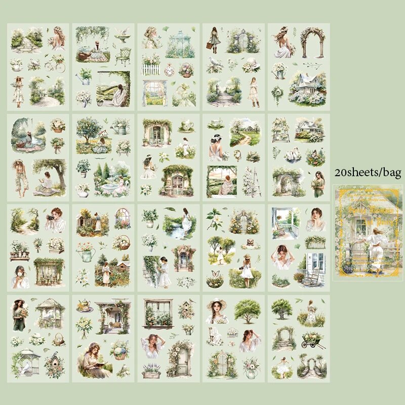 Наклейки винтажные 20 шт. Mr.Paper S26331-4