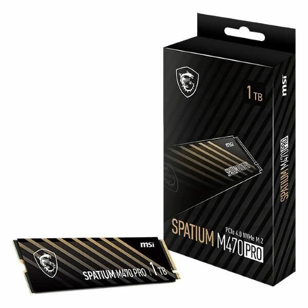 Внутренний диск SSD MSI SPATIUM M470 PRO, 1 ТБ, M.2 2280 (S78-440L0J0-P83