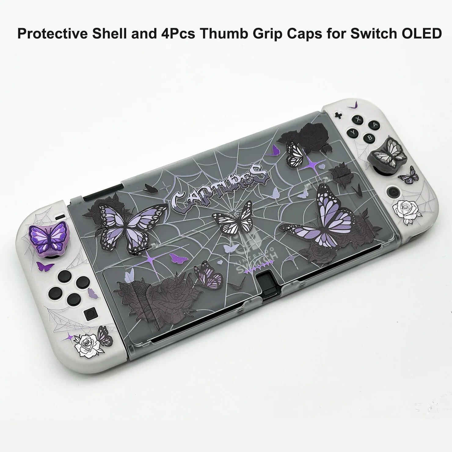 Жесткий матовый прозрачный чехол для Nintendo Switch/OLED/Lite/Switch 2 от LISM For OLED with Caps