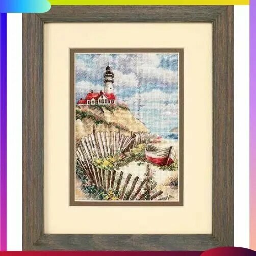 Набор для вышивания Набор для вышивания крестиком-DIMENSIONS 65021 - lighthouse Сяоцзинь"маяк" 13x18cm