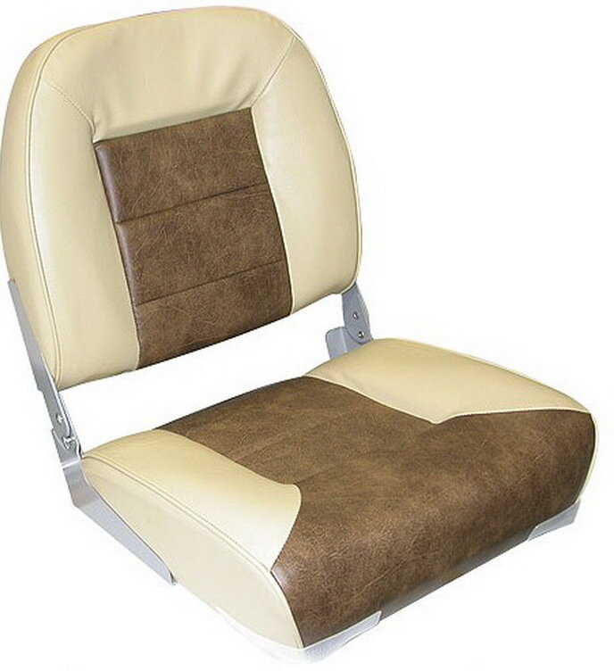 Кресло мягкое складное Premium Low Back, обивка винил, цвет песочное с коричневым (10250456)