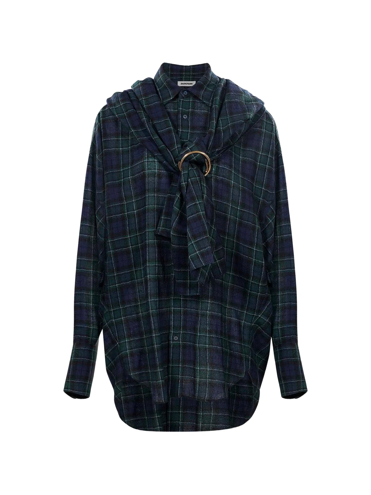 Рубашка Check-pattern ring-detail shirt