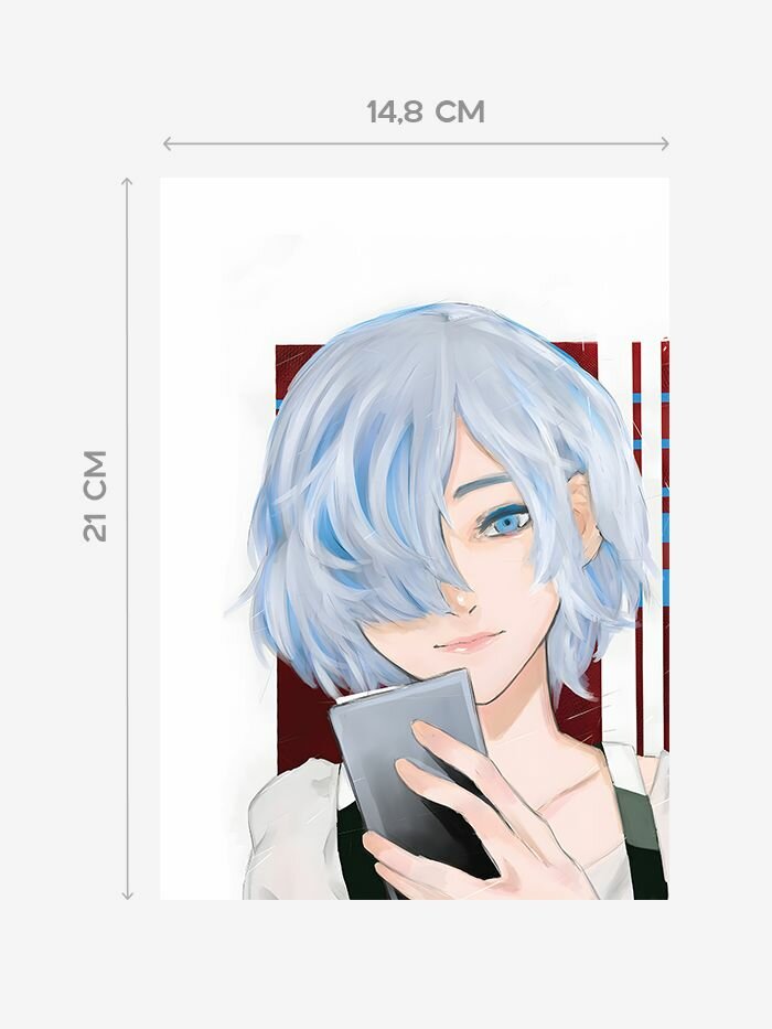 Блокнот А5 Аниме Токийский гуль Tokyo Ghoul, на кольцах, в точку