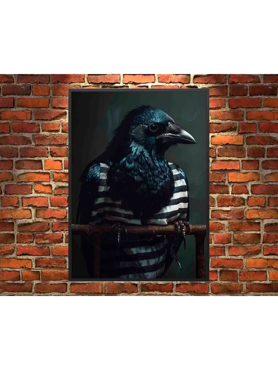 Птица-ласточка, заключенная в тюрьму 3, Плакат 30x42см