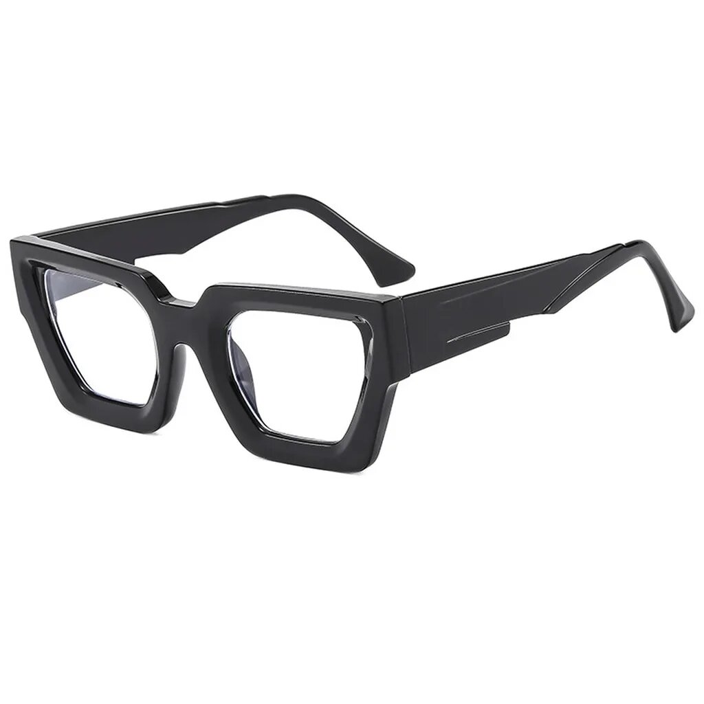 Квадратные прозрачные очки из пластика Black Clear
