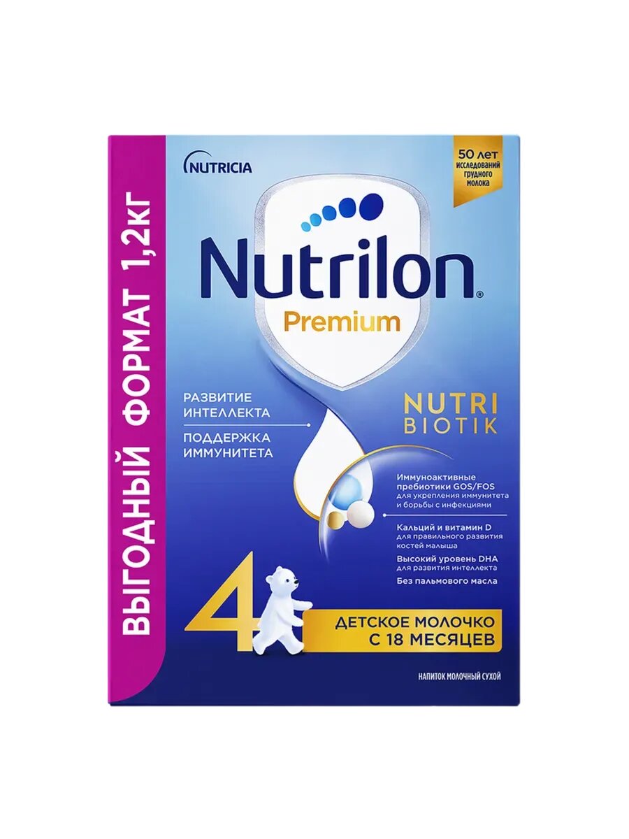 Nutricia Нутрилон 4 Premium NutriBiotik Детское молочко с 18 мес 1200 г 1 шт
