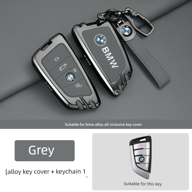 BMW Ключевой держатель A-стиль серый с комплектом ремешка BMW для моделей 3, 5, X3, X5