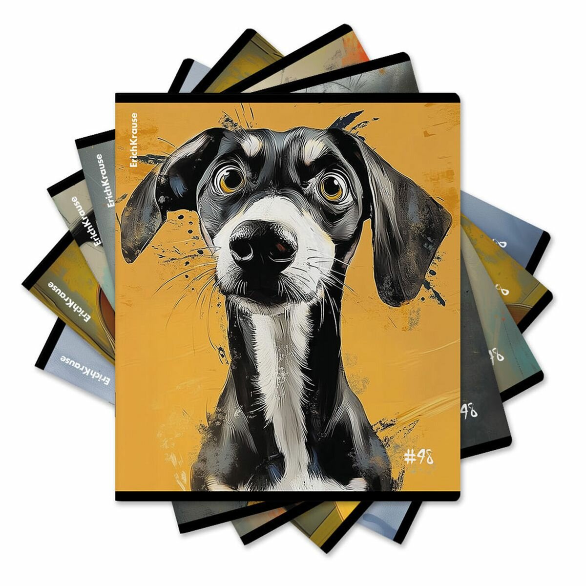 Тетрадь общая 48л, А5 Erich Krause, клетка, скрепка, TWIN-лак, "Goofy" (64871), 5шт.