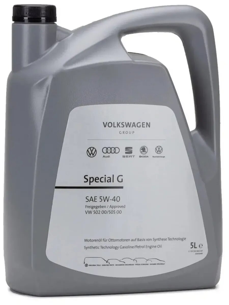 Синтетическое VOLKSWAGEN Special G 5W-40 (GS55502M4EUR), 5 л