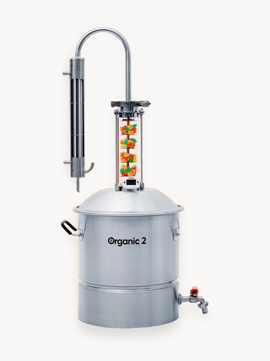 Самогонный аппарат Helicon Органик 2024, 15 л, дистиллятор со стеклянной царгой, до 6 л/ч