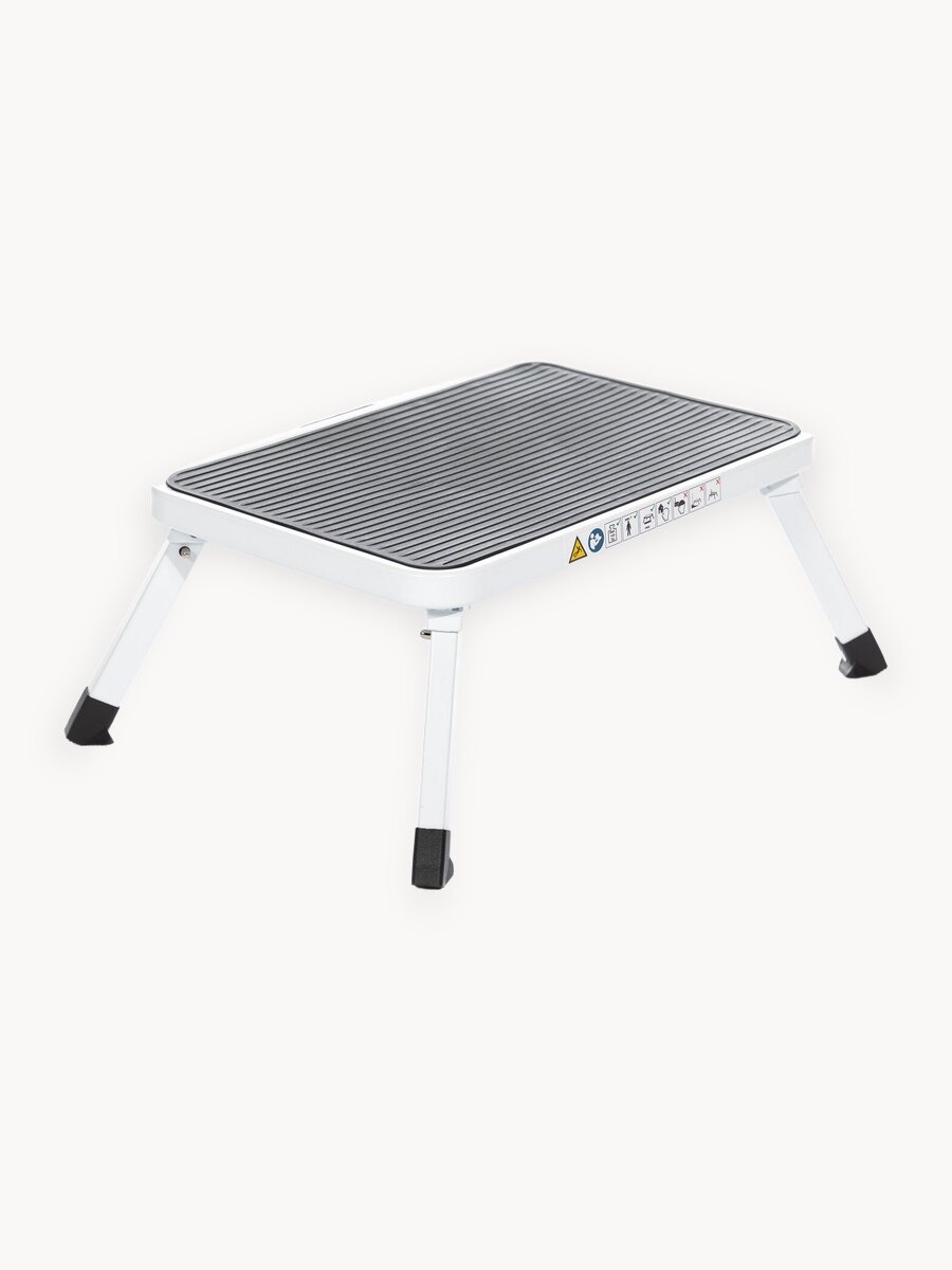 Ступенька-платформа стальная Zalger, складная, 38х26 см, цвет белый