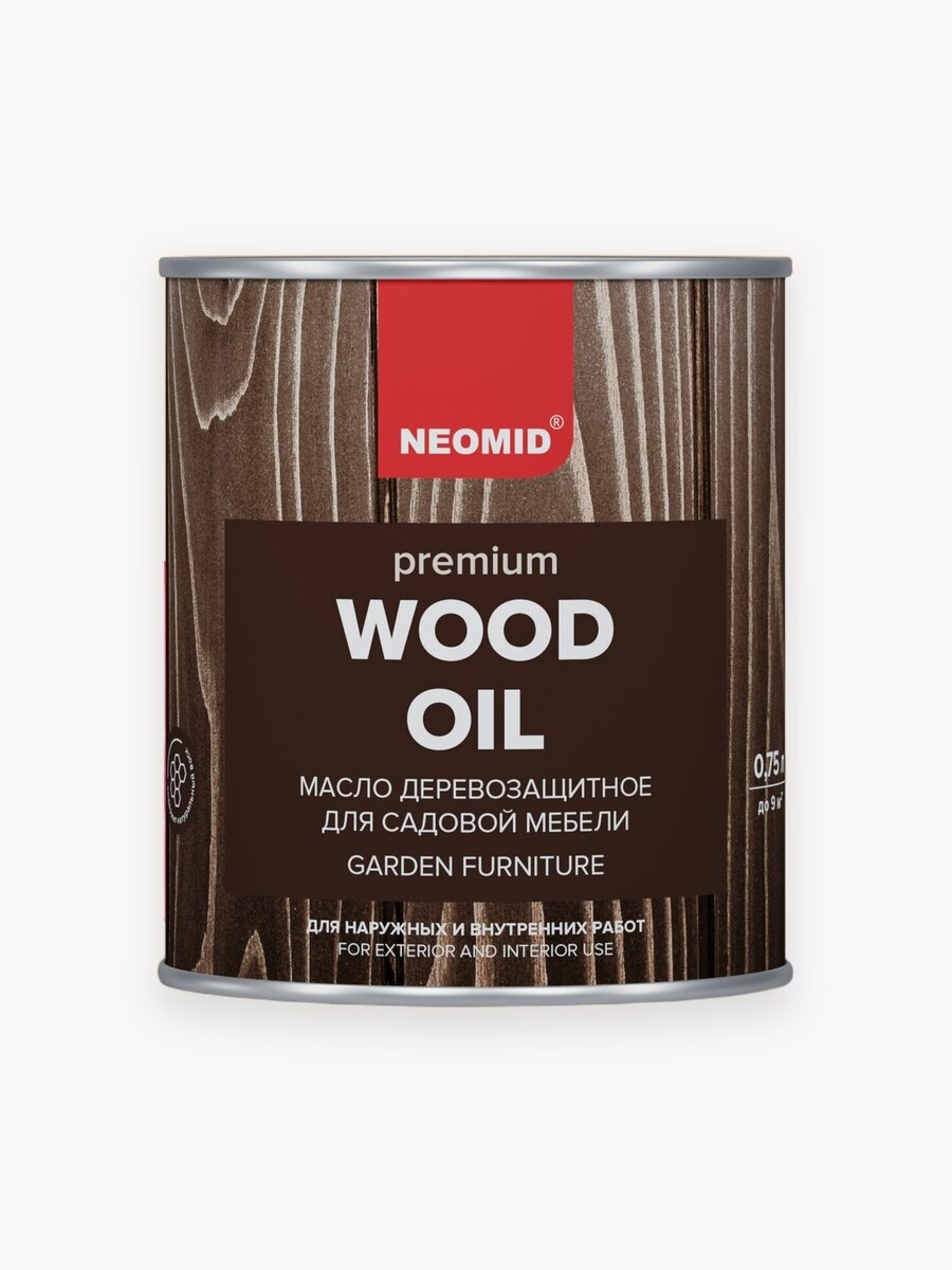 Масло деревозащитное для садовой мебели NEOMID Premium (0.75 л) Красное дерево