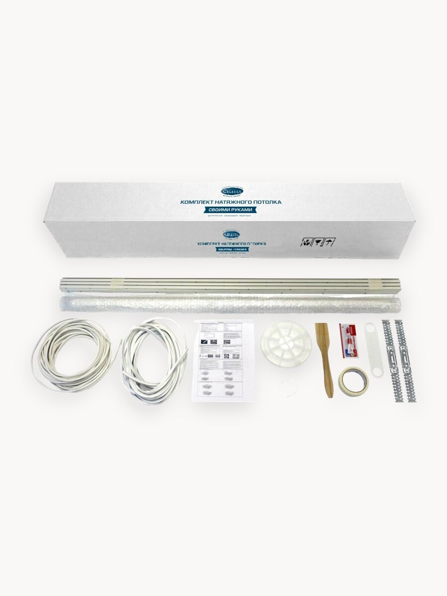 Комплект натяжного потолка "Cвоими руками" №76(Сатин)для комнаты размером до 1,8x1,8 м.