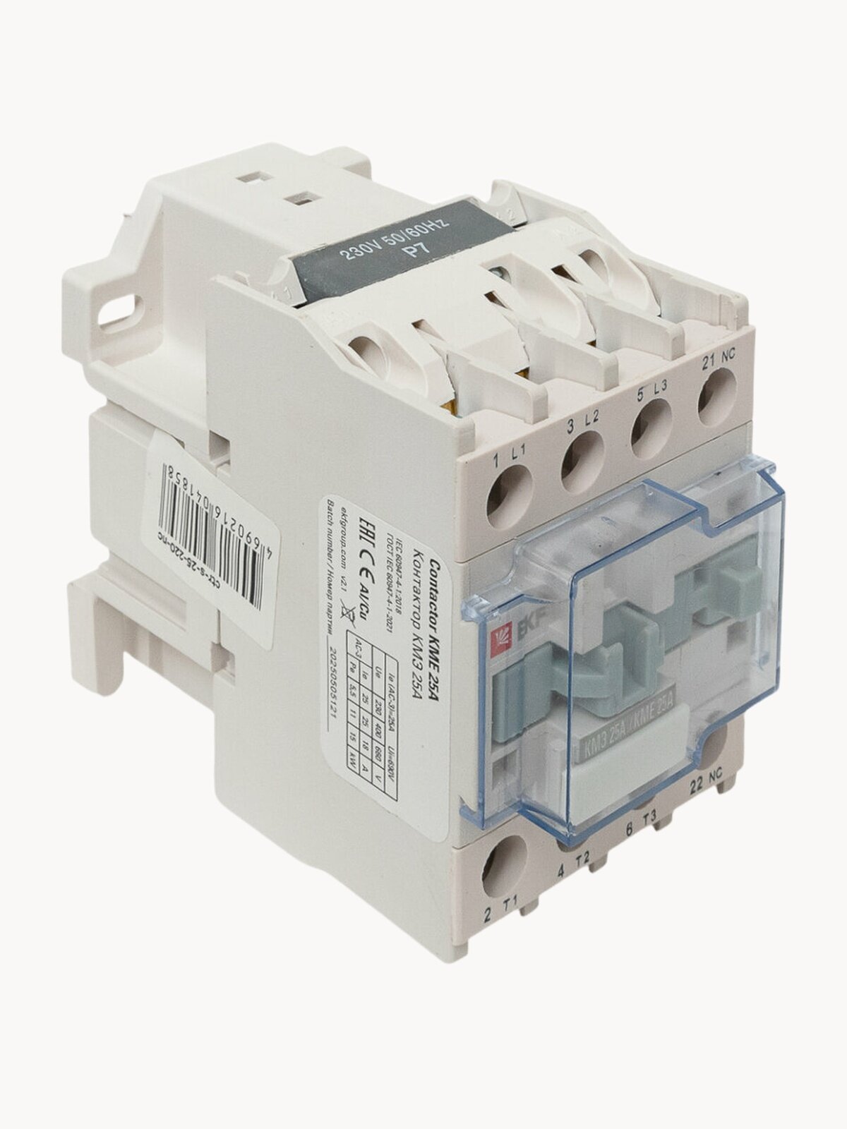 Контактор 25А EKF PROxima КМЭ Uкат, 220В, 1NC, малогабаритный