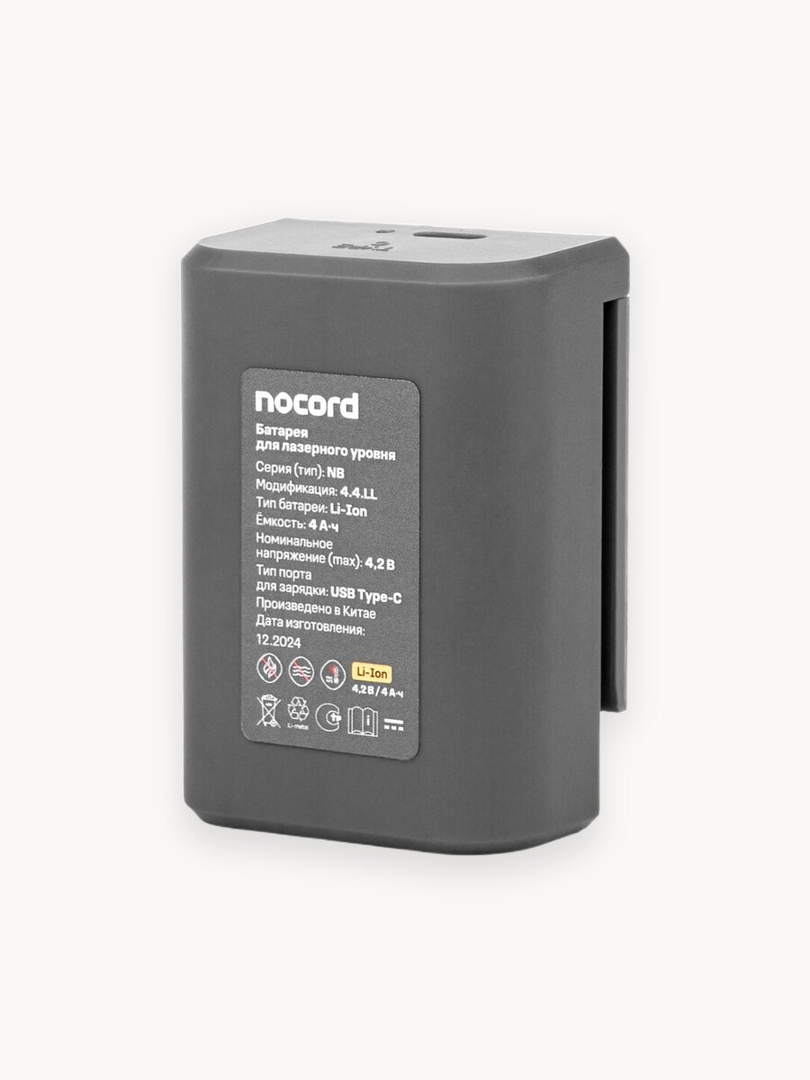 Аккумуляторная батарея Nocord NB-4.4. LL, Li-ion, 4.2 В, 4 А·ч, для лазерного уровня