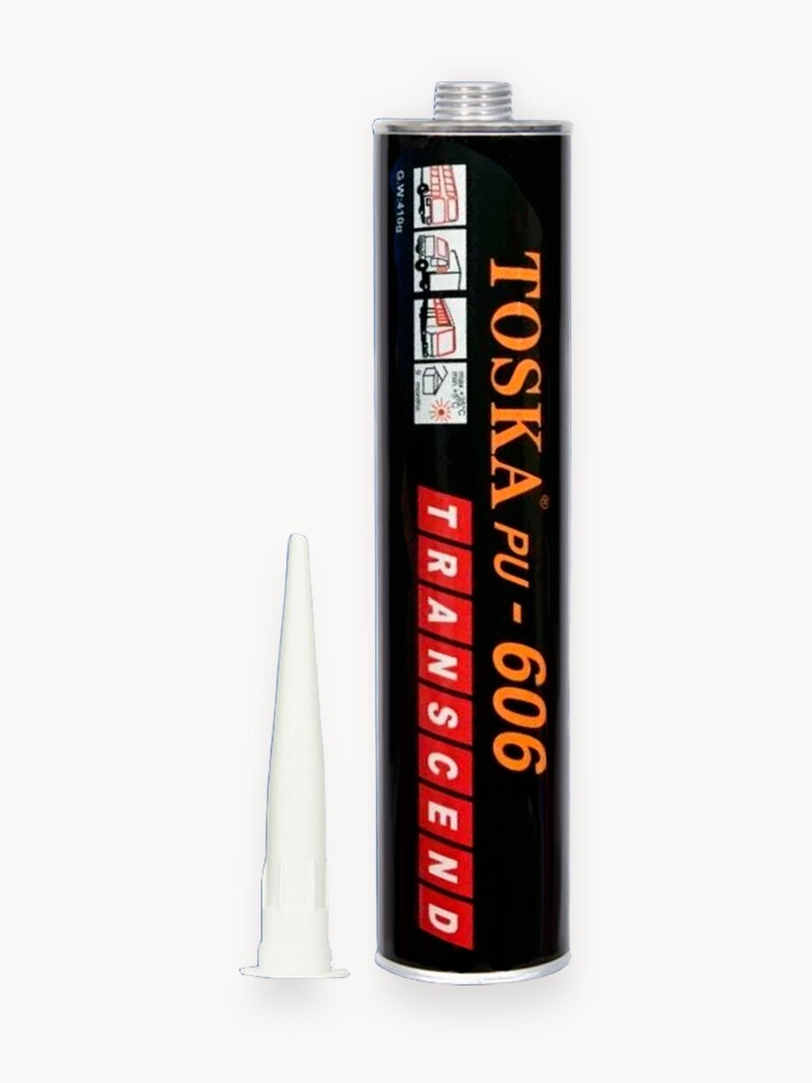 Герметик для лобового стекла "Toska", полиуретановый, клей-герметик, чёрный, 310 мл