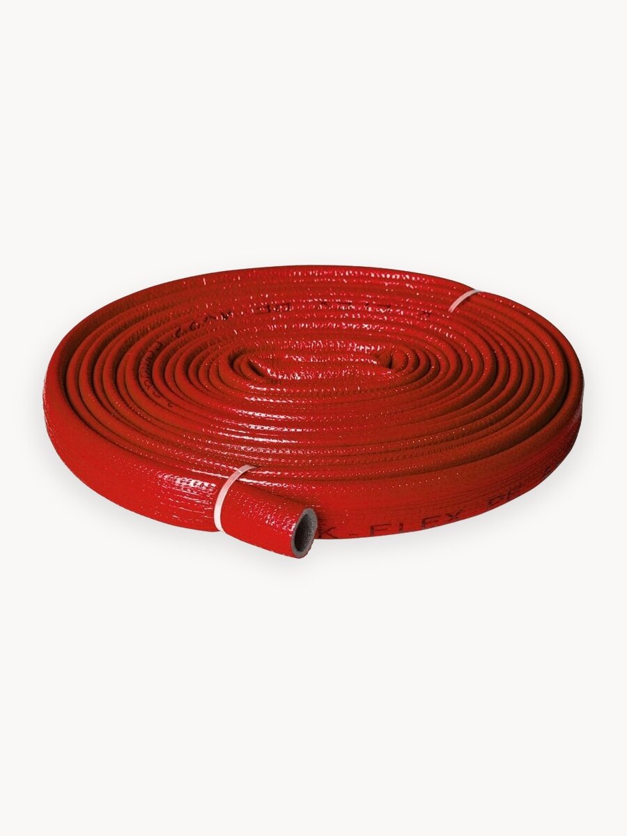 Теплоизоляция для труб K-FLEX PE COMPACT в красной оболочке 18/6 бухта 10м R060182103PECR