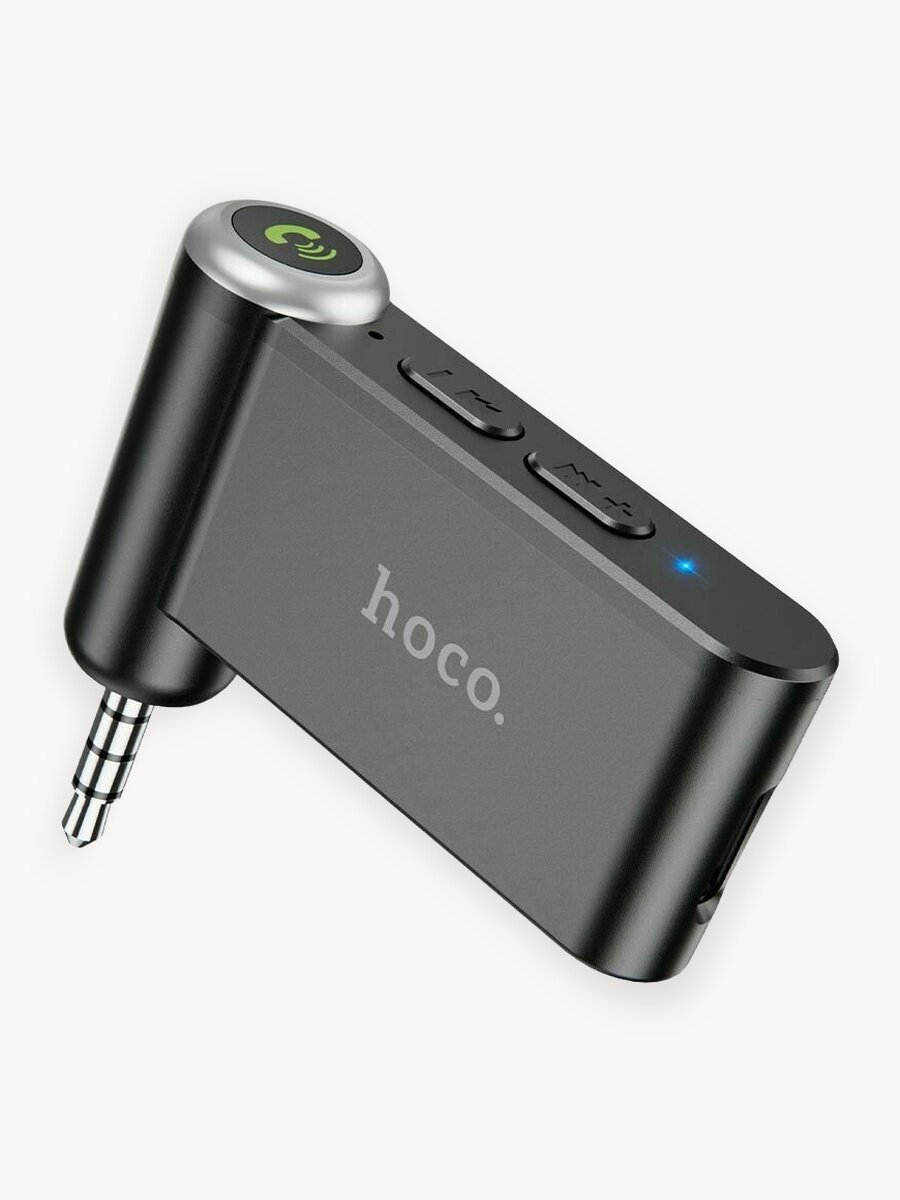 AUX Bluetooth Ресивер Hoco E58 / автомобильный Bluetooth адаптер для музыки и громкой связи