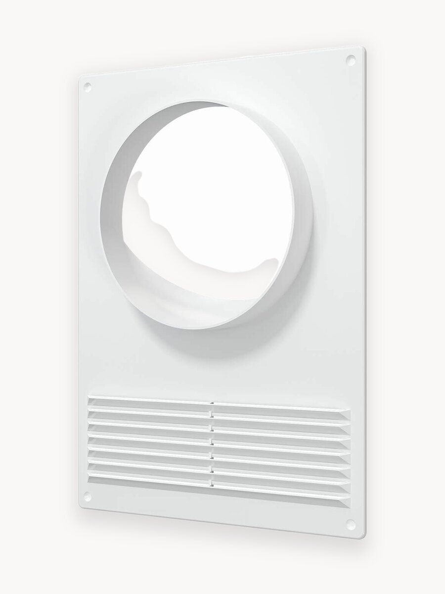 Площадка торцевая птпр фланец D125 решетка 180х250 пластик ERA