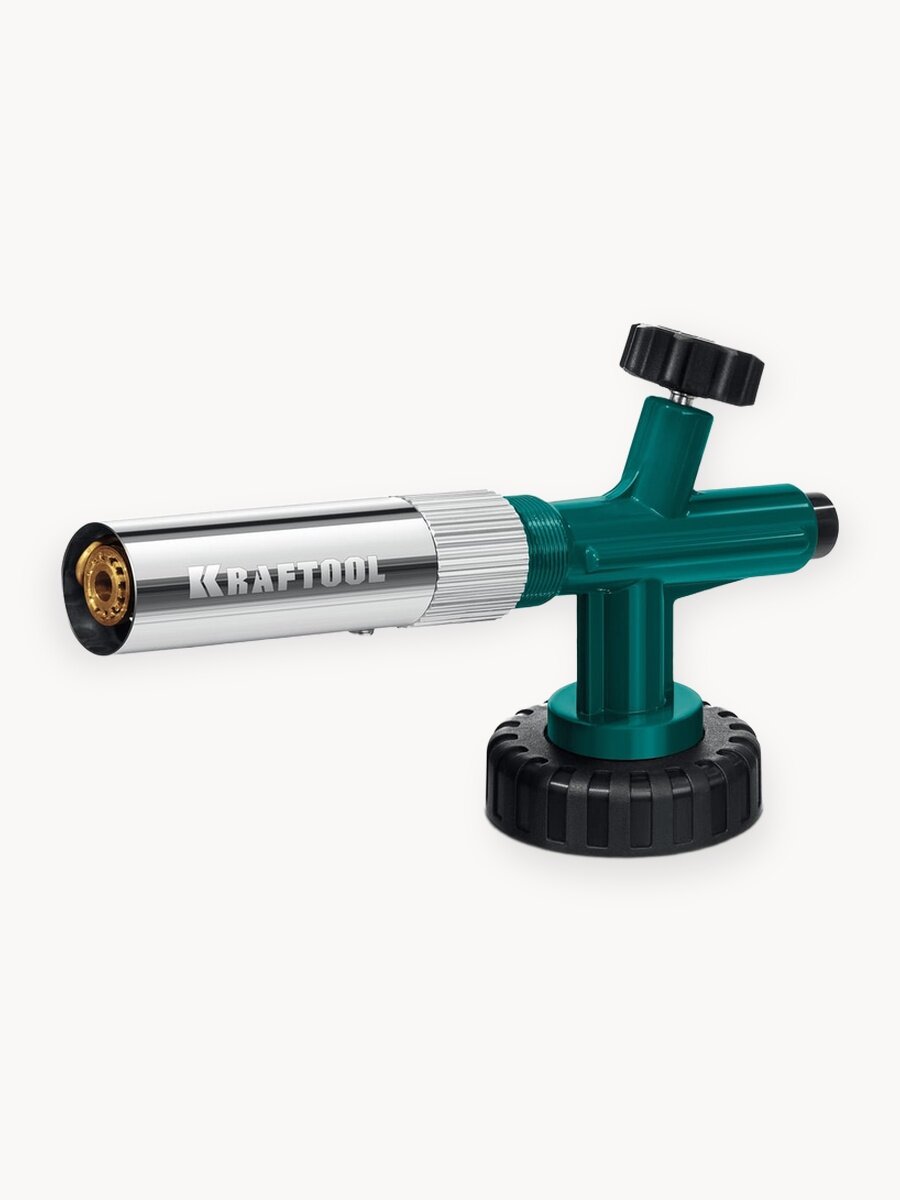 Цельнометаллическая газовая горелка на баллон с пьезоподжигом KRAFTOOL KG-1000 55514, Легкий