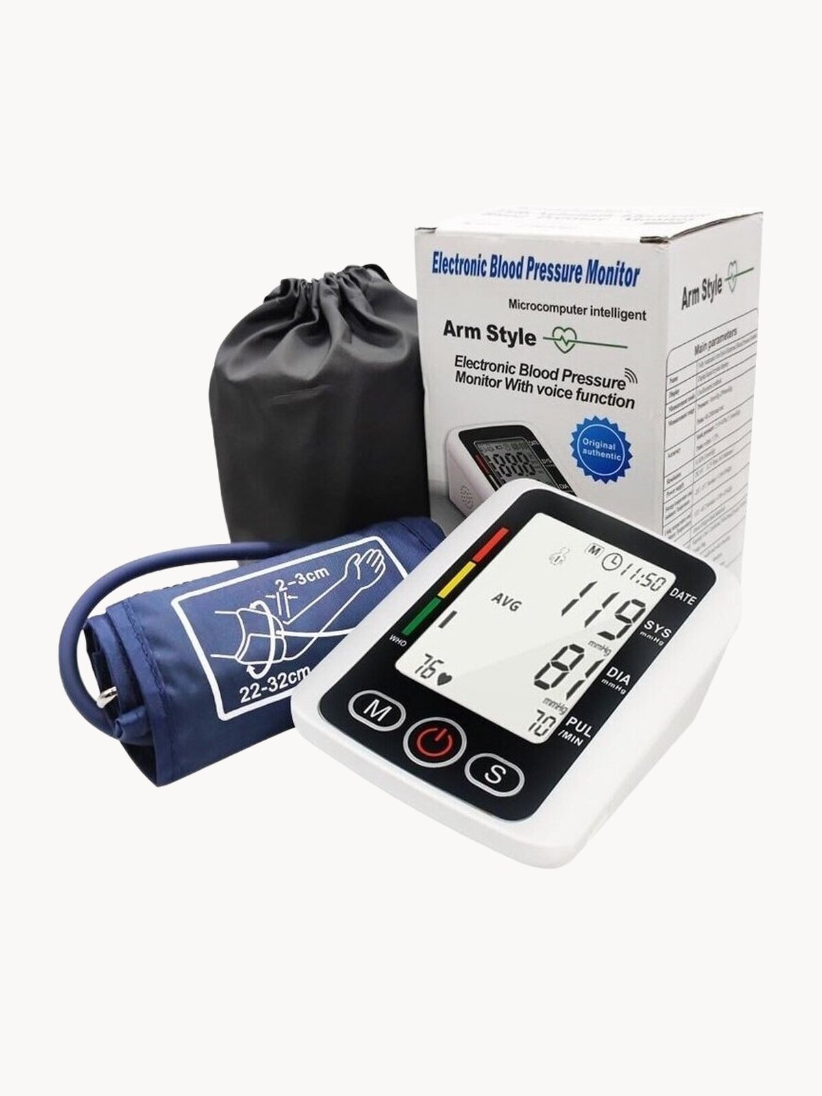 Тонометр давления автоматический, плечевой, ЖК-экран, безболезненный, универсальный