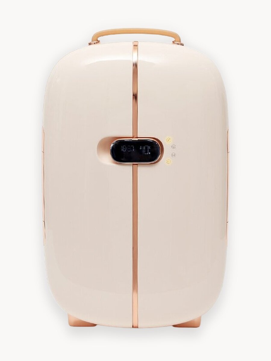 Мини-холодильник COOLBOXBEAUTY "Top Box Duo", для косметики, бежевый, 12л