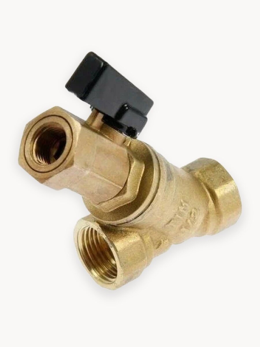 Фильтр косой грубой очистки Tim 3/4", с мини краном, латунь, 400 мкм